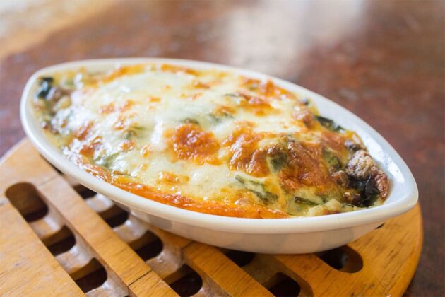 Gratin de poulet aux épinards léger - cozinium